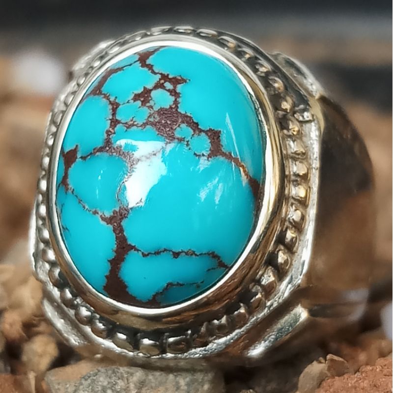 Jual Batu Akik Pirus Mesir Lawasan Biru Muda Cakep Elegan Natural 100% ...