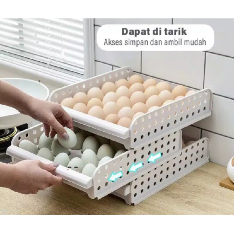 Jual Egg Box Tempat telur Tingkat / Rak Tempat Penyimpanan Telur Rak ...