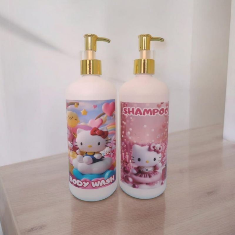 Jual HELLO KITTY BOTOL SABUN MANDI ANAK BOTOL PUMP 500ML BOTOL ISI ...