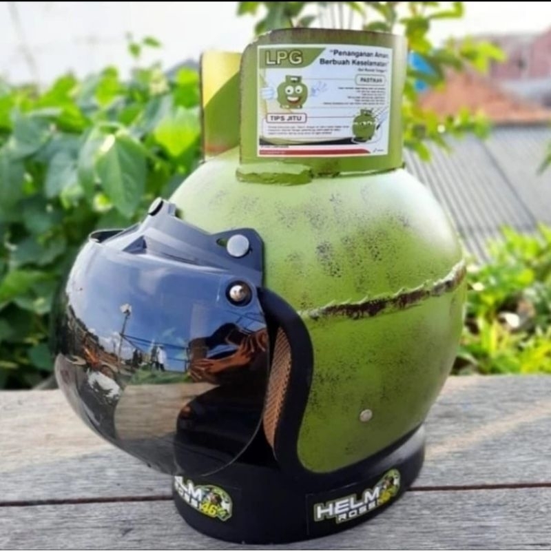Jual HELM 3D BENTUK TABUNG GAS LPG SNI | Shopee Indonesia