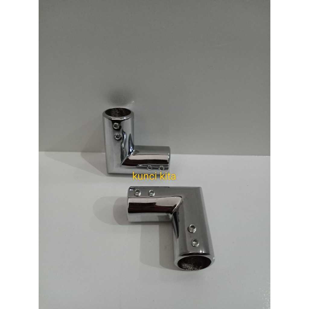 Jual Penghubung Pipa Penyangga Pipa Kaca 3/4 Inch Elbow Corner Angle ...