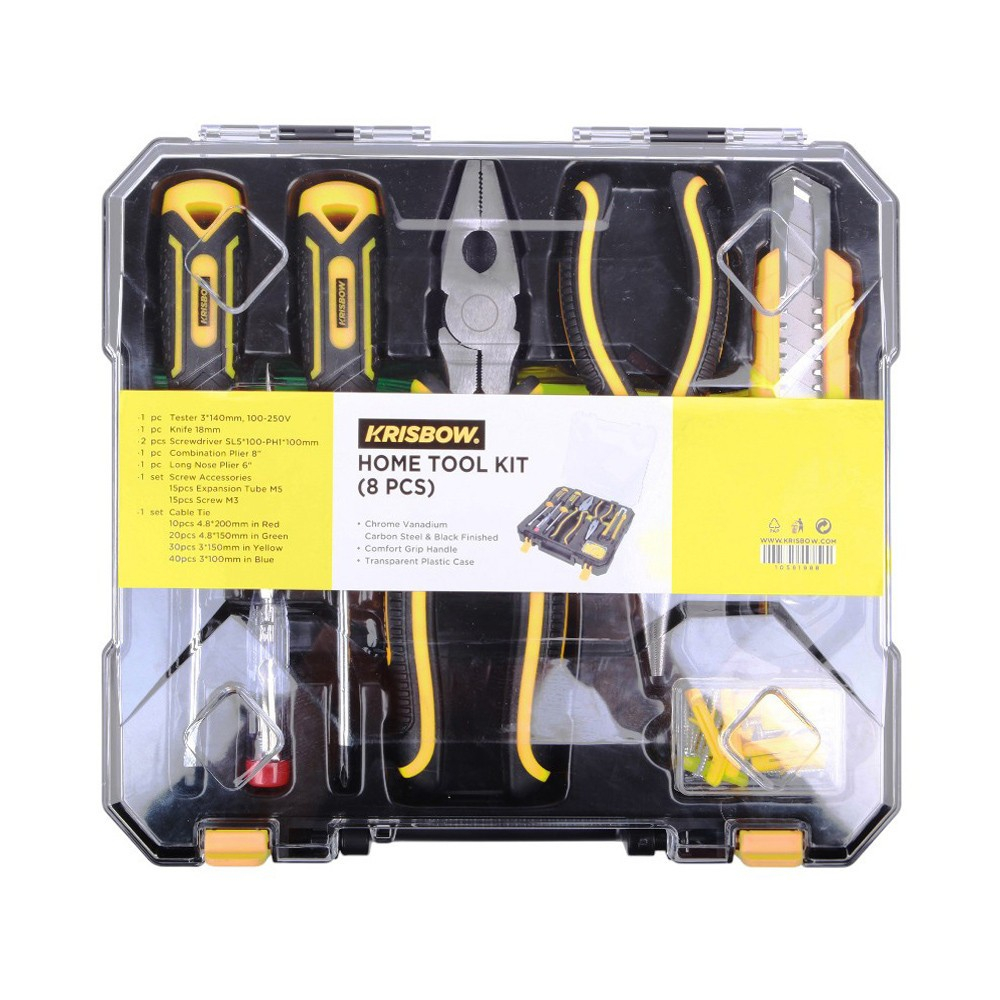 Jual Krisbow Home Tool Kit 8 Pcs Perkakas Rumah Tangga | Shopee Indonesia