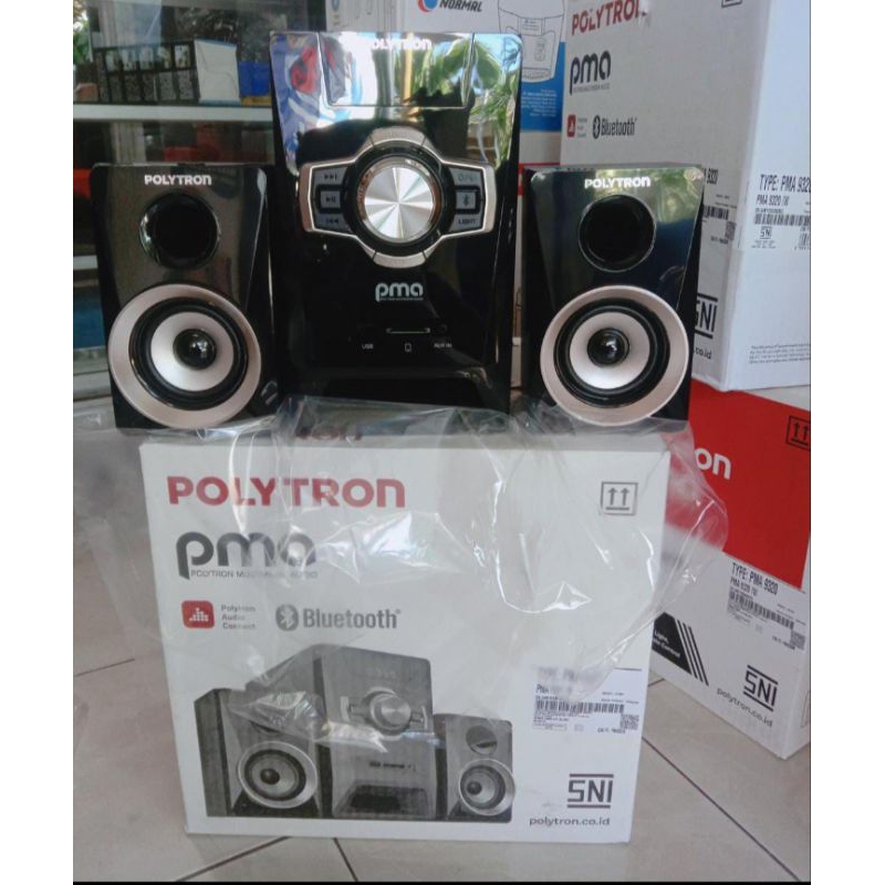 Jual SPEAKER POLYTRON PMA 9321/B USB BLUETOOTH | Shopee Indonesia