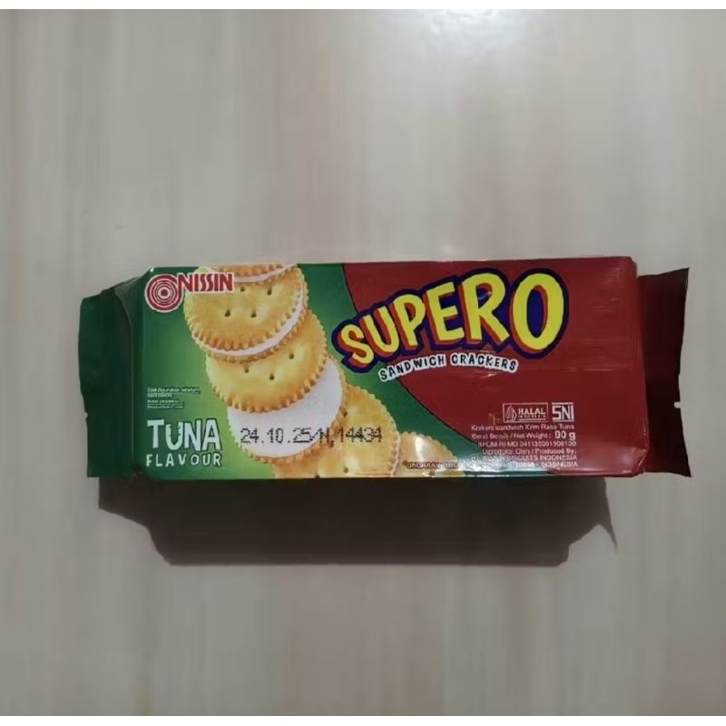 Jual Nissin Supero Sandwich Crackers Tuna 90 gr / biskuit nissin supero ...