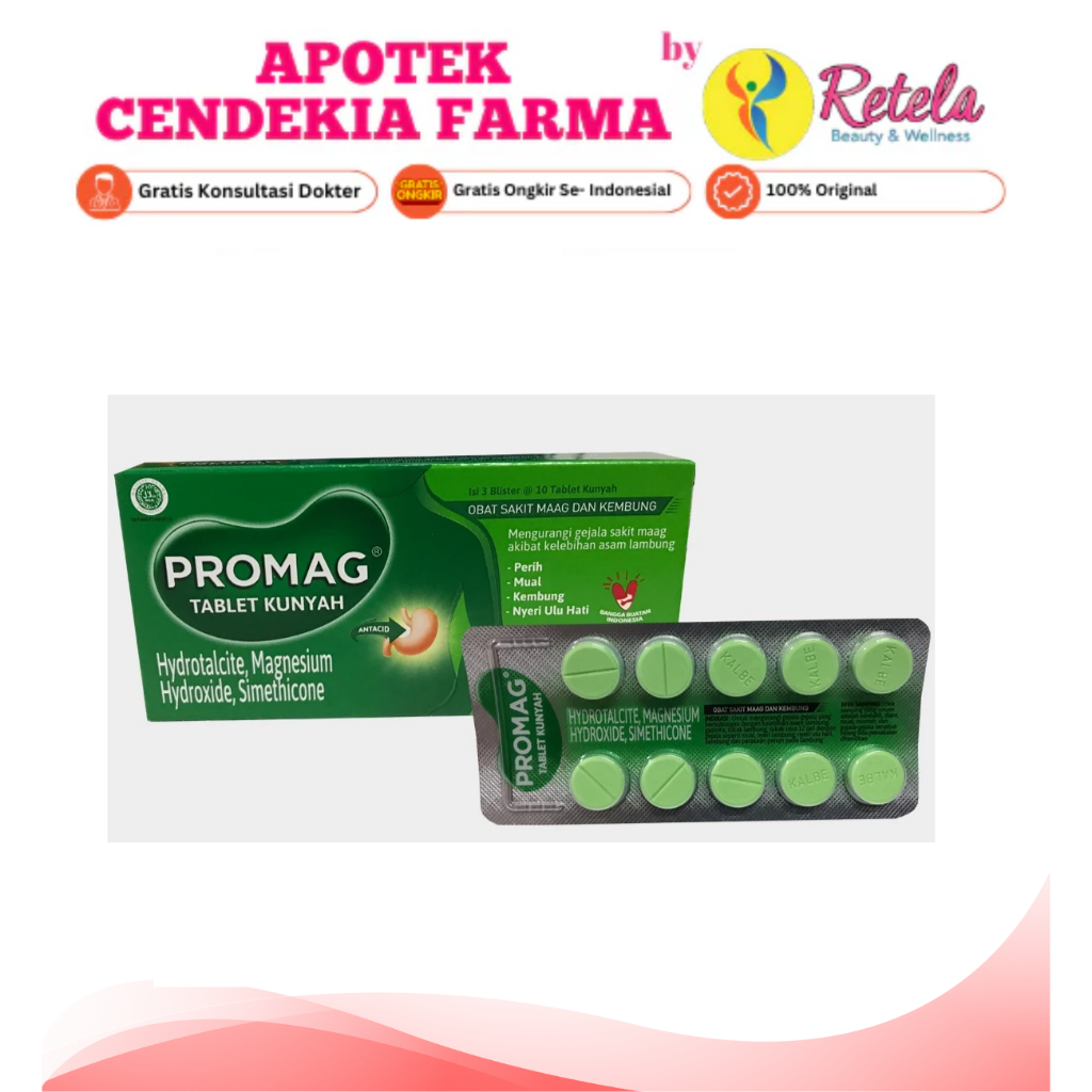 Jual PROMAG TABLET 1 BOX ( 3 BLISTER @10 TABLET) | Shopee Indonesia