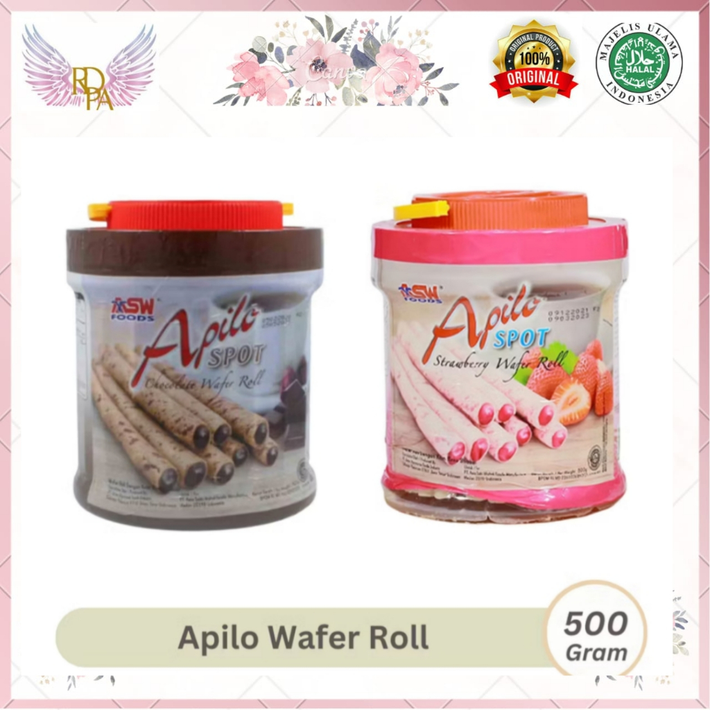 Jual (SURABAYA) Apilo Spot Wafer Roll Stick Strawberry Dan Coklat 500gr ...