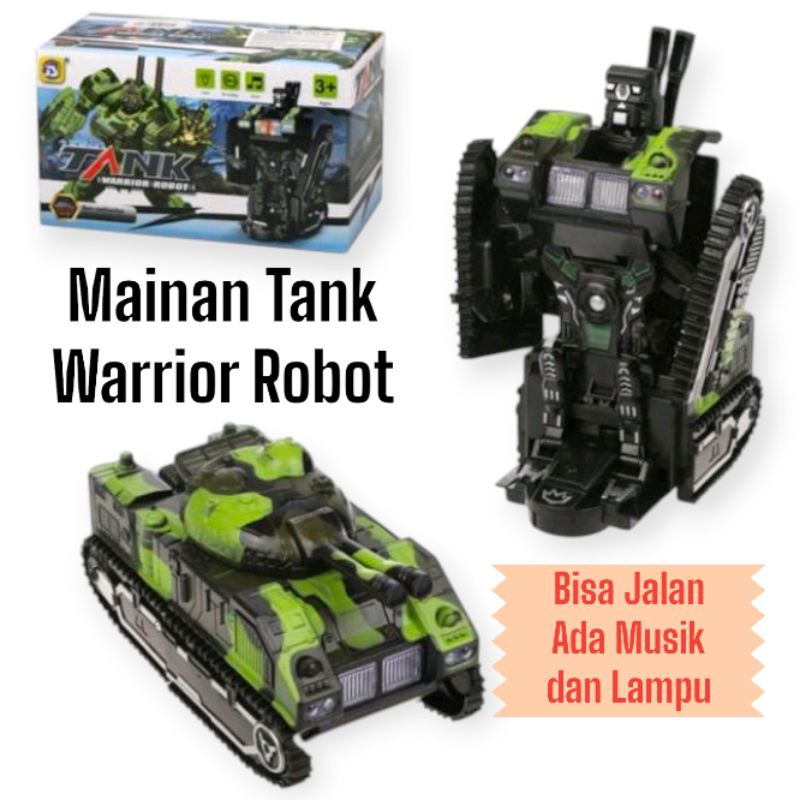 Jual Mainan Tank Warrior Robot Tank Jadi Robot bisa Jalan bump N go Ada ...