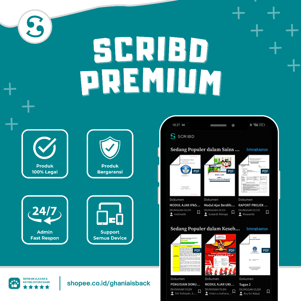 Jual SCRIBD 1 BULAN PREMIUM [PROMO] | Shopee Indonesia