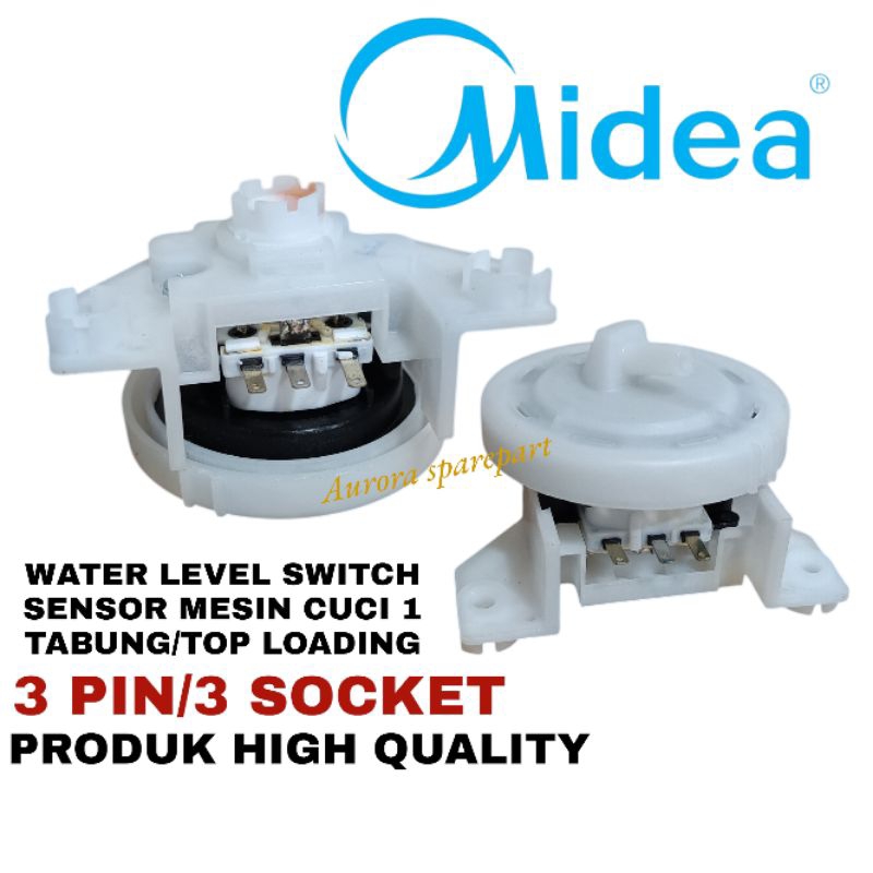 Jual Water level switch 3 pin sensor mesin cuci Midea 1 Tabung/Top ...