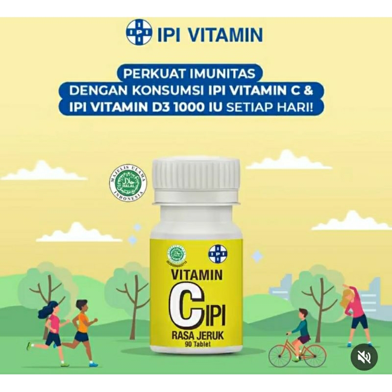 Jual Vitamin C IPI isi 90 dan 80 tablet Vit Multivitamin rasa Jeruk ...