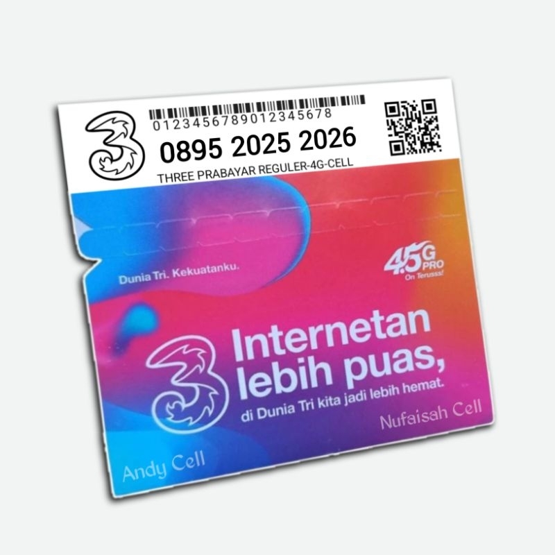 Jual nomor cantik tri 12 digit/nomor cantik three 12 digit prabayar ...