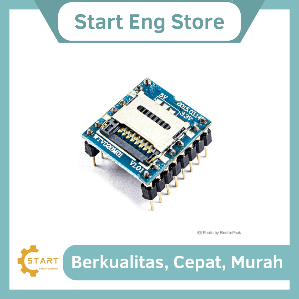 Jual Micro SD Card MP3 Modul WTV020 WTV020-SD Module | Shopee Indonesia