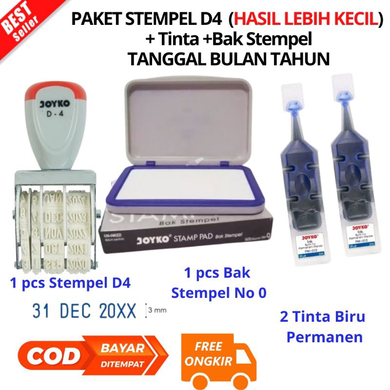 Jual [JIB] BAYAR DI TEMPAT PAKET Stempel D4 HASIL LEBIH KECIL DAN ...