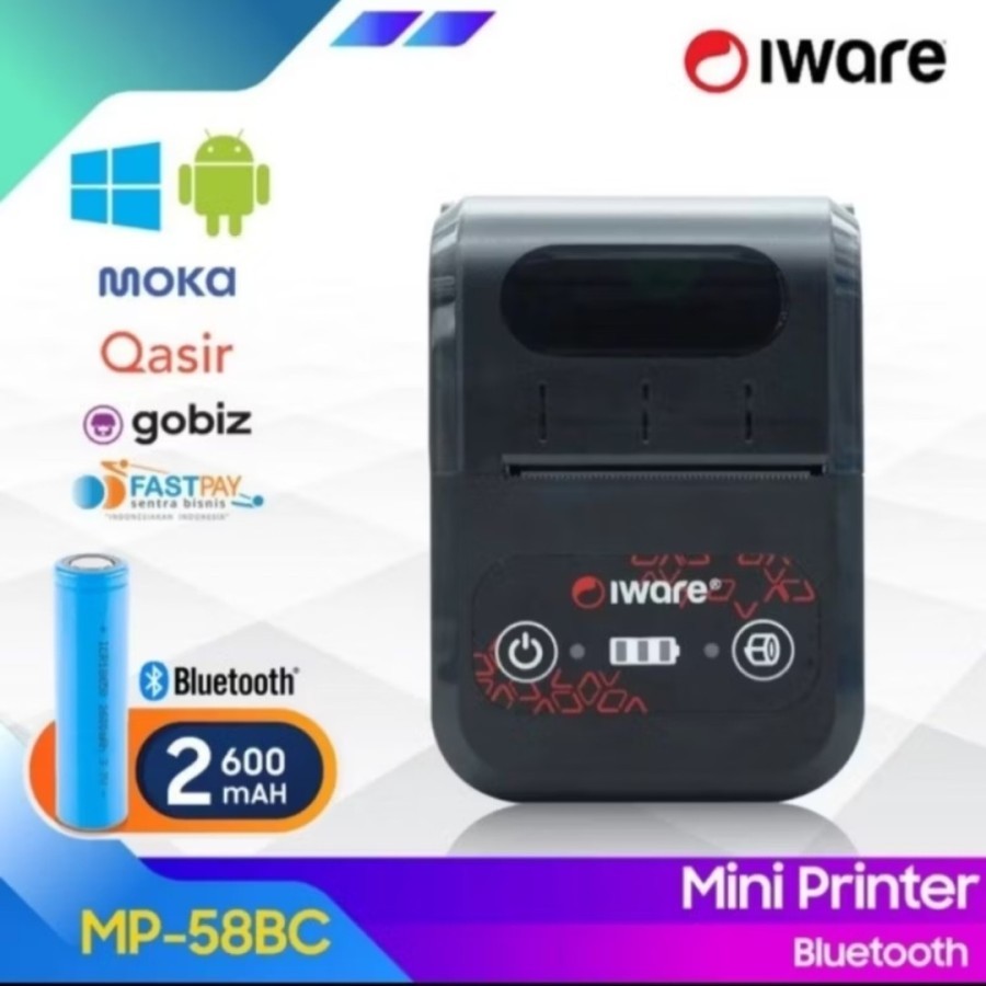 Jual Printer Kasir Thermal Bluetooth Iware Mp58 - Printer Struk - Printer Token 58mm - usb dan ...