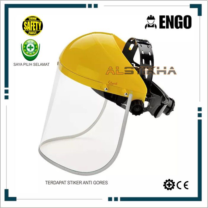 Jual Full Face Shield Safety APD Pelindung wajah Gerinda Visor | Shopee ...