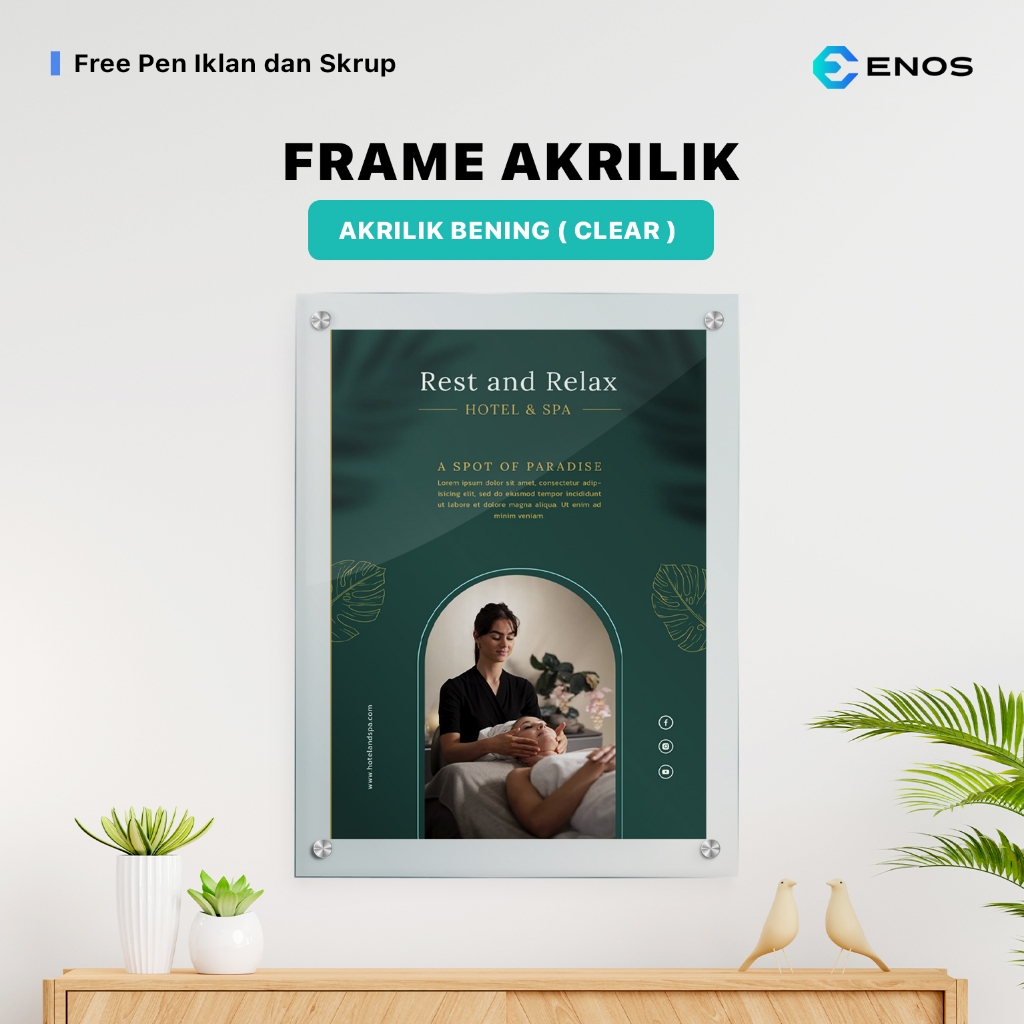 Jual Frame Akrilik Custom / Bingkai Poster Dinding / Display Menu ...