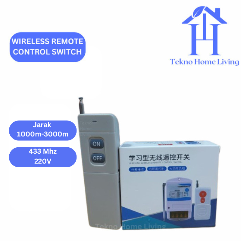 Jual Remote Control Wireless Switch On/Off 1000m-3000m 433mhz | Shopee ...