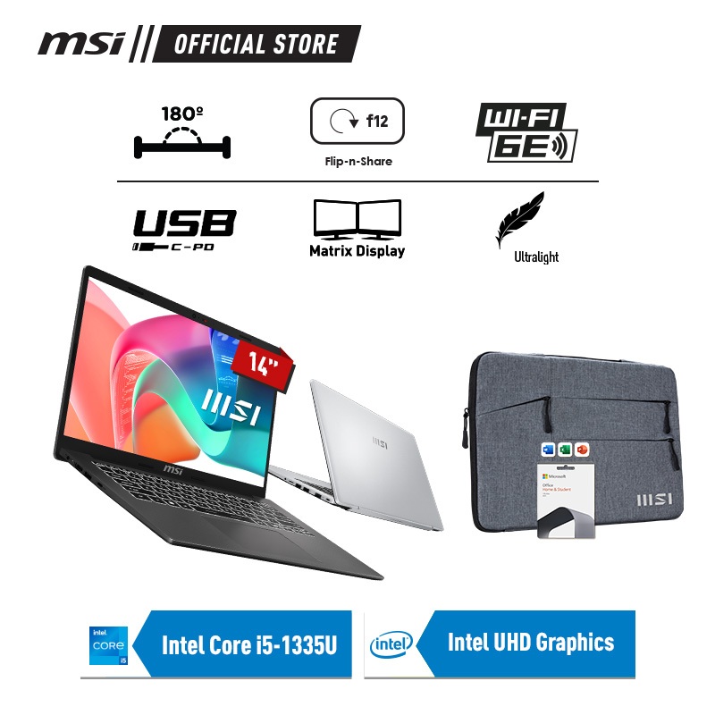 Jual MSI MODERN 14 CORE I5-1335U 8GB 512GB W11+OHS 14.0FHD IPS 2YR ...