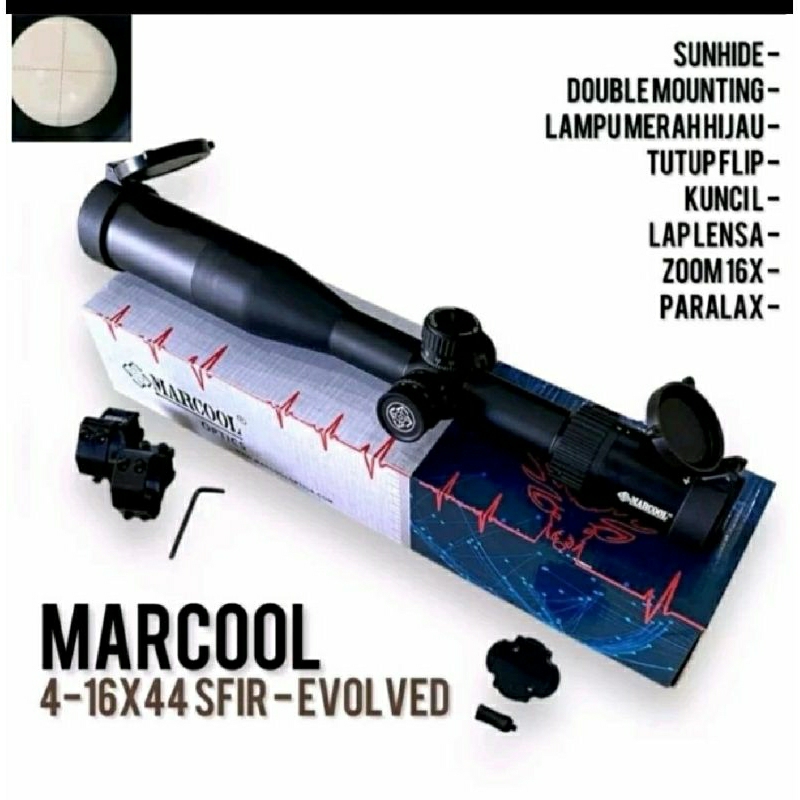 Jual TELESKOP MARCOOL EVOLVER 4-16X44SFIRG HK RETICLE | Shopee Indonesia