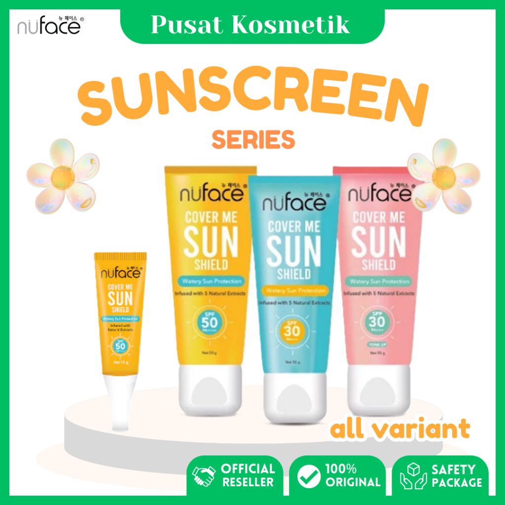 Jual Nuface Sunscreen Cover Me Sun Shield SPF 50+++,SPF 30+++,SPF 30 ...