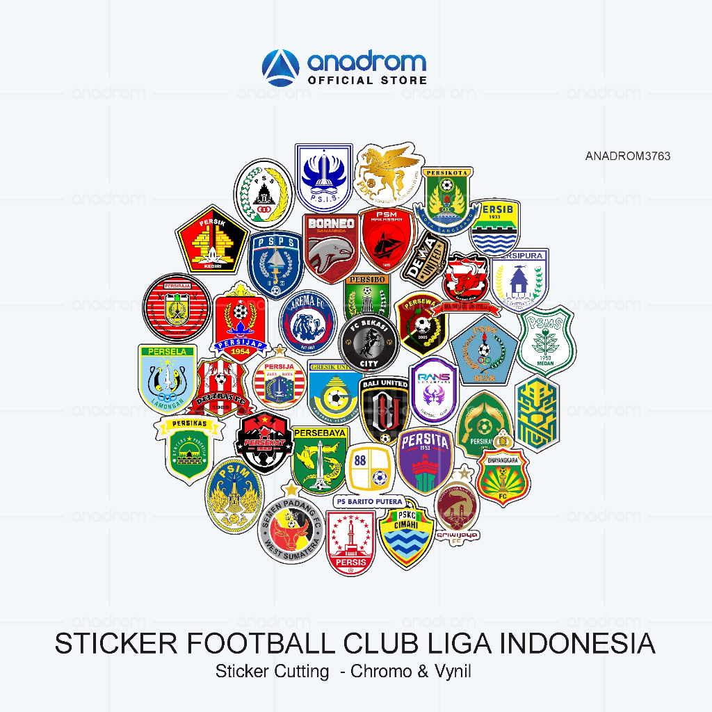 Jual Sticker Pack Logo Club Liga Indonesia | Sticker Logo Club Sepak ...