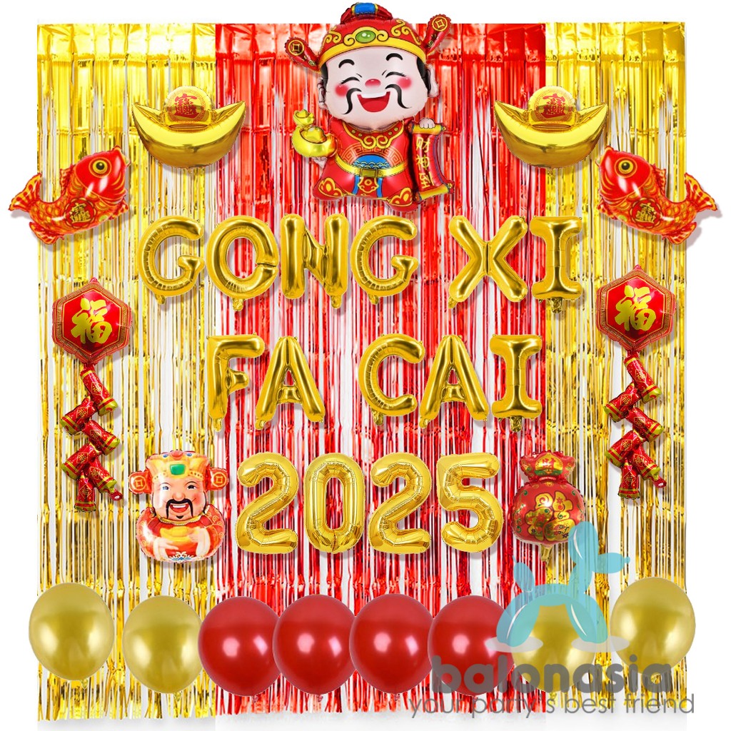 Jual Paket set dekorasi backdrop imlek / chinese new year | Shopee ...