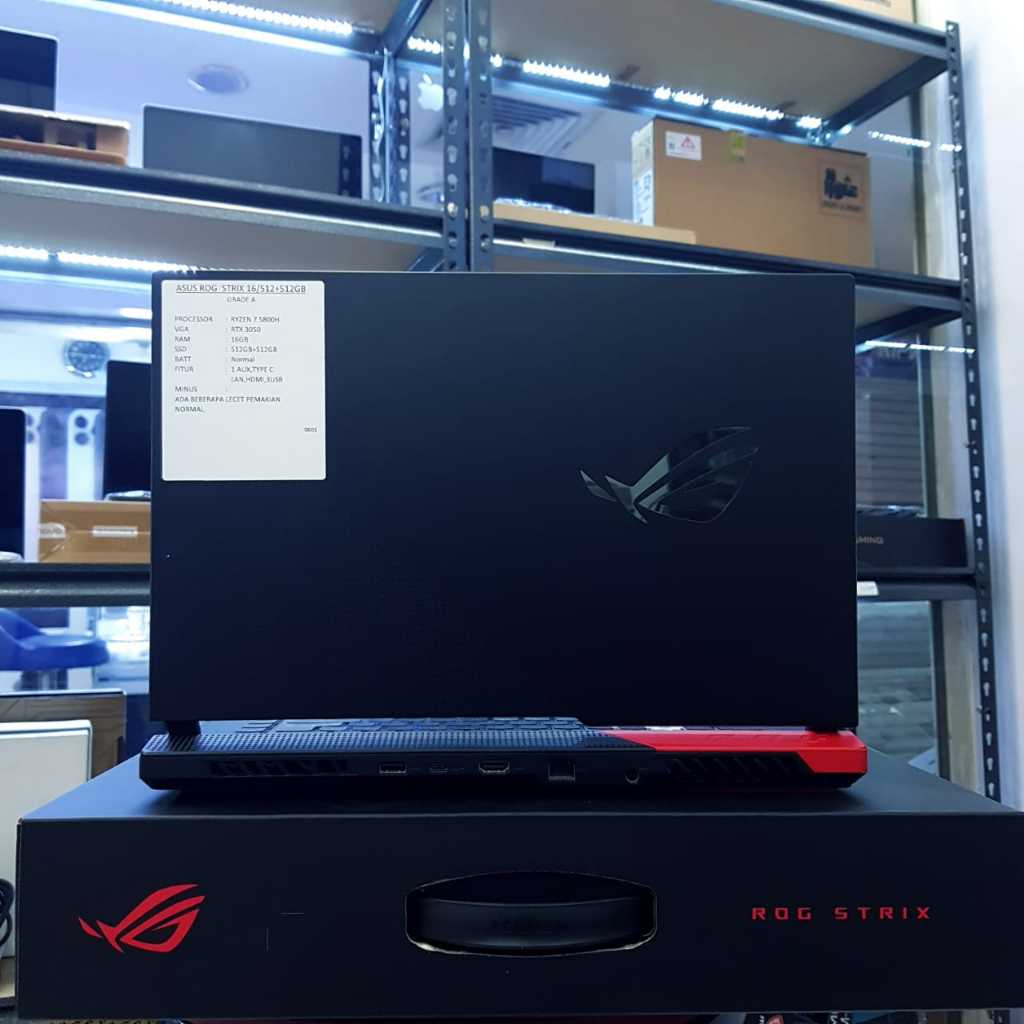 Jual Asus Rog Strix G513QC RTX 3050 Ryzen 7 5800H 16/512GB+512GB Second ...