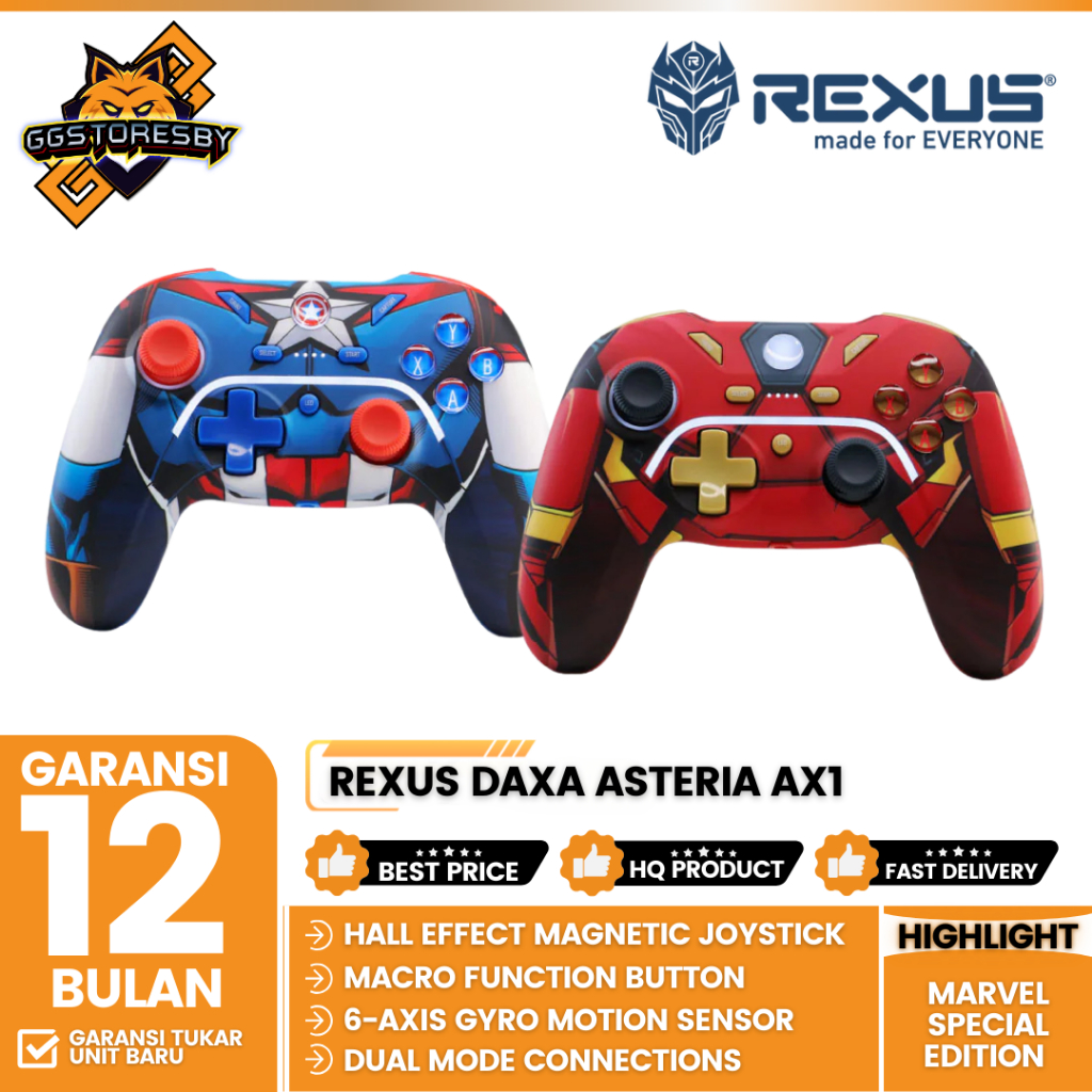 Jual Rexus Daxa Asteria Ax1 Marvel Special Edition Wireless Gamepad ...