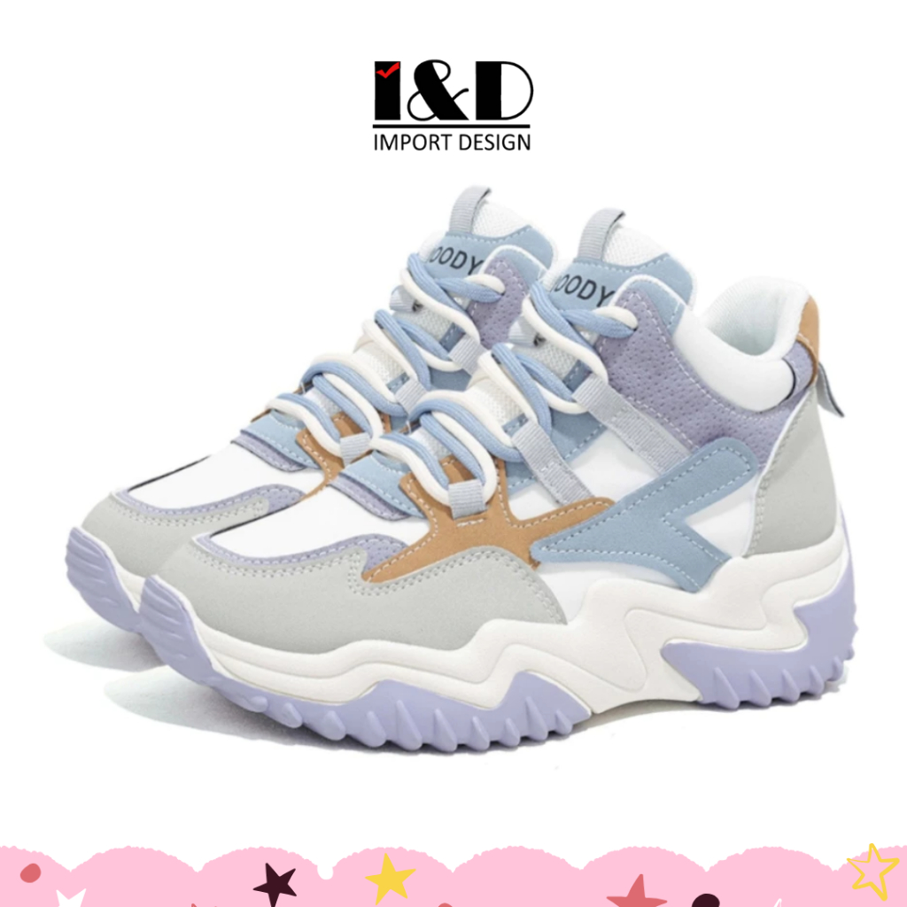 Jual [ IMPORT DESIGN ] Sepatu Sneakers Wanita Casual Shoes Sepatu Grey ...