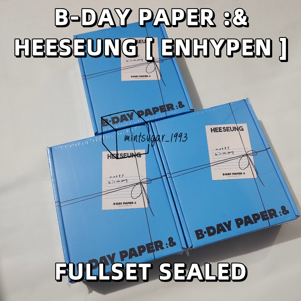 Jual [ READY STOCK | FULLSET ] ENHYPEN B-DAY PAPER ( HEESEUNG | JAKE ...
