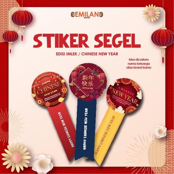 Jual Sticker Segel Label Imlek/Chinese New Year/Stiker Toples Kue ...