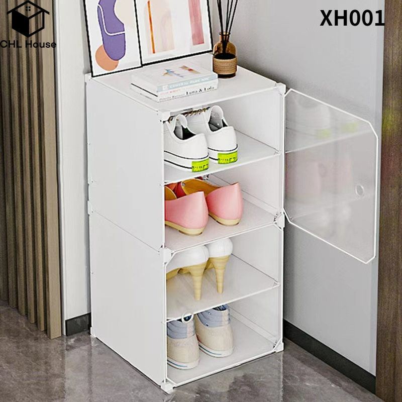 Jual [COD] CHL House Rak Sepatu Anti Debu Rak Sepatu susun Tertutup 4 ...