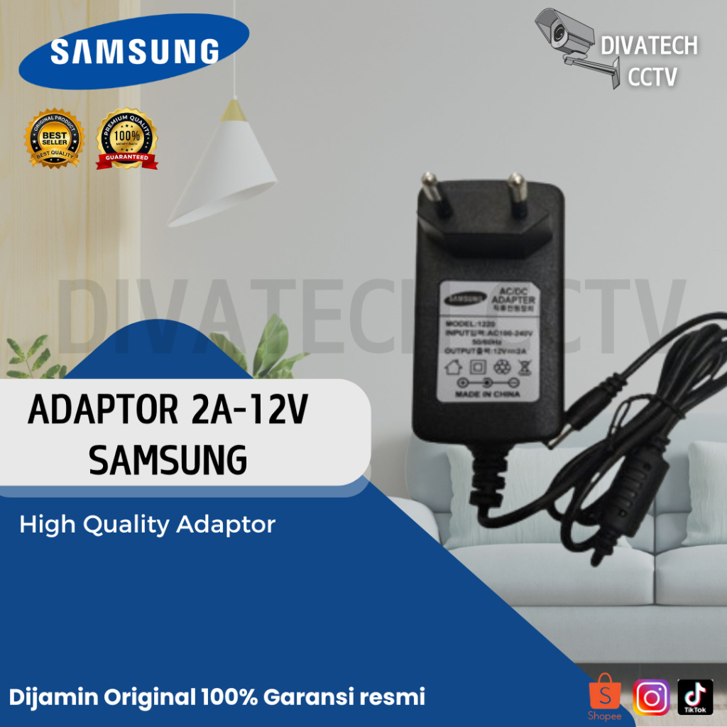 Jual ADAPTOR 2A SAMSUNG 12 VOLT 2A- ADAPTOR DC 12V -2A ADA INDIKATOR LED NYA BEST QUALITY FOR ...