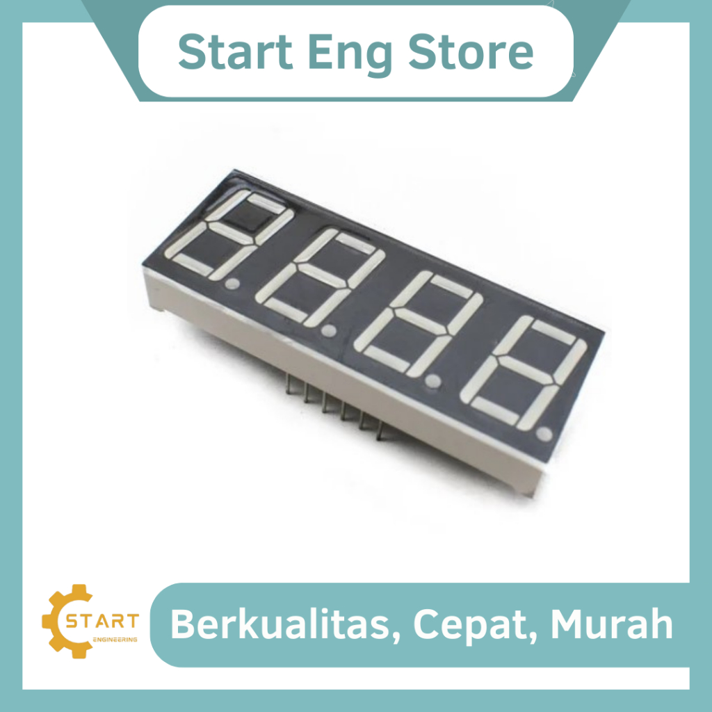 Jual Seven 7 Segment 4 Digit 12 Pin Common Cathode Red Merah Shopee Indonesia