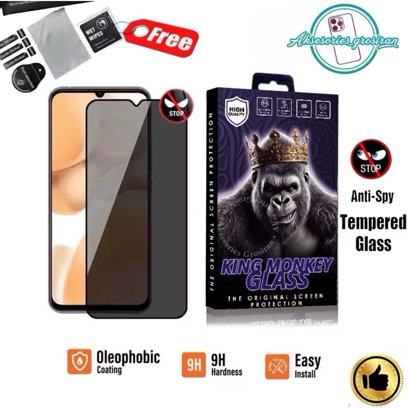 Jual [HOT] KING MONKEY Anti PRIVACY GLASS REALME 2 3 5 5i 5S 6 7 7i 8 ...
