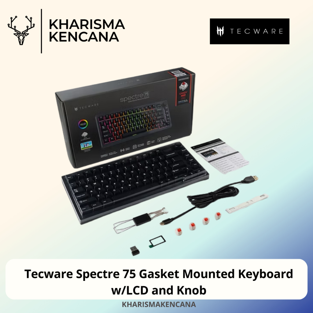 Jual Tecware Spectre 75 Gasket Mounted Keyboard w/LCD and Knob | Shopee ...