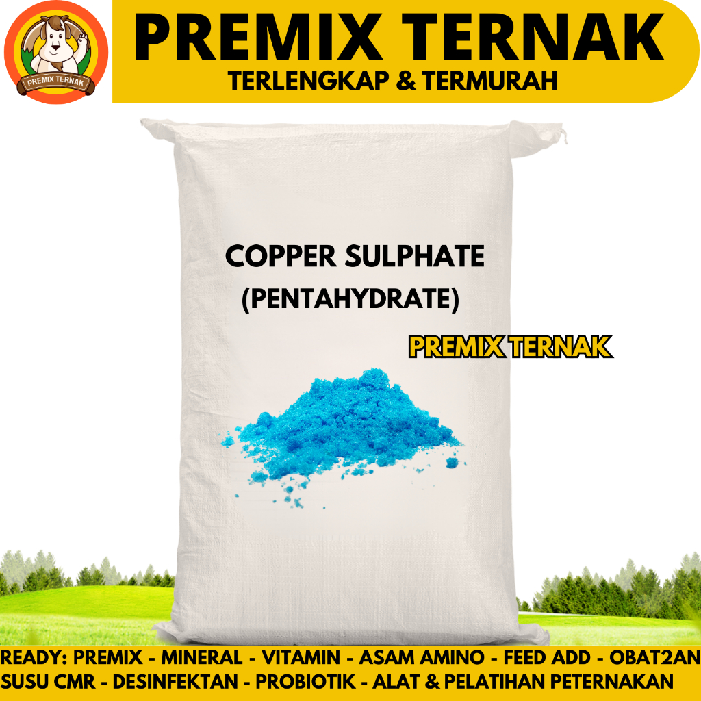 Jual TERUSI 25 KG (1 SAK) - COPPER SULPHATE Sulfate Prusi CuSO4 Tembaga ...