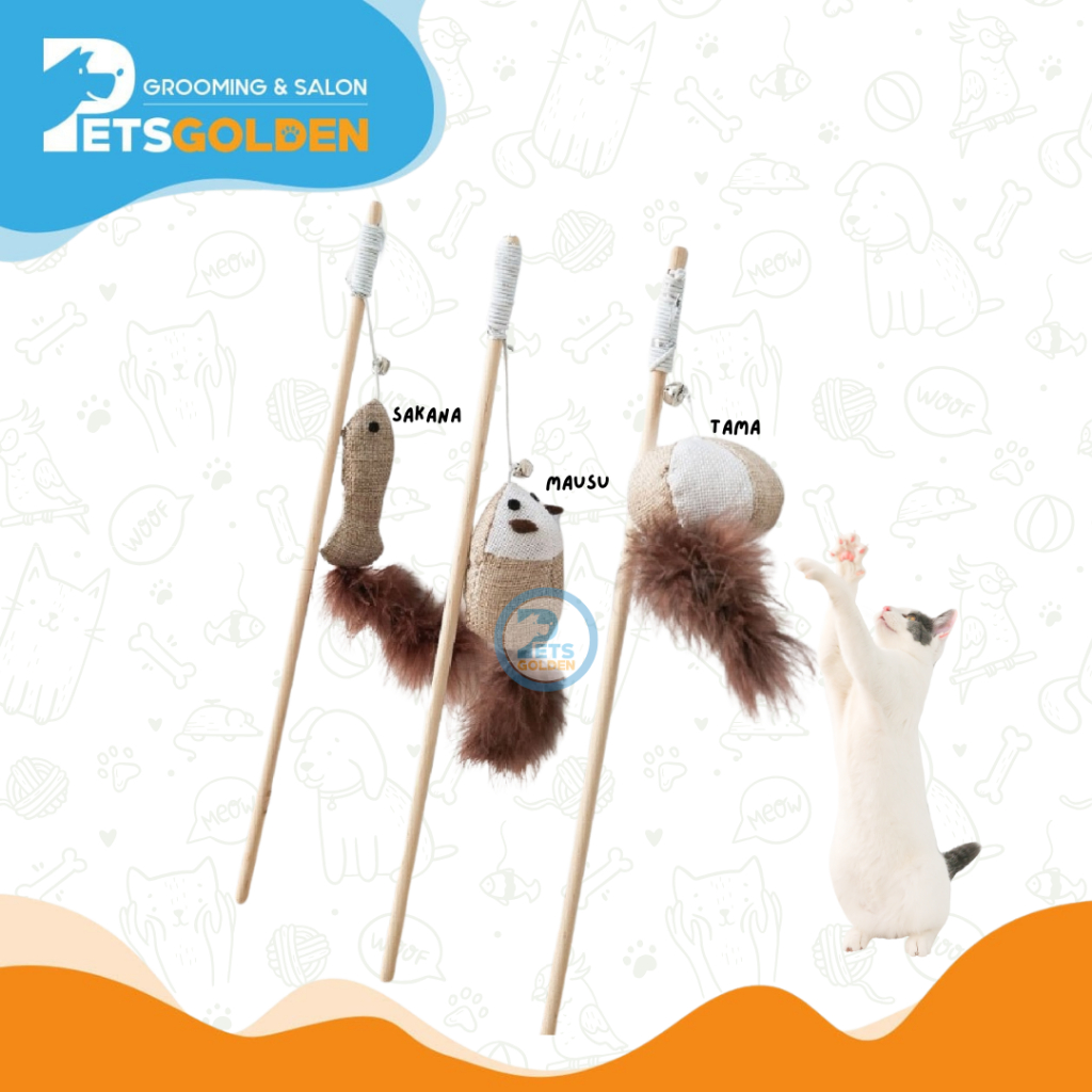Jual Mainan Kucing Arthacat Gunny Teaser | Tongkat Main Kucing Anjing ...