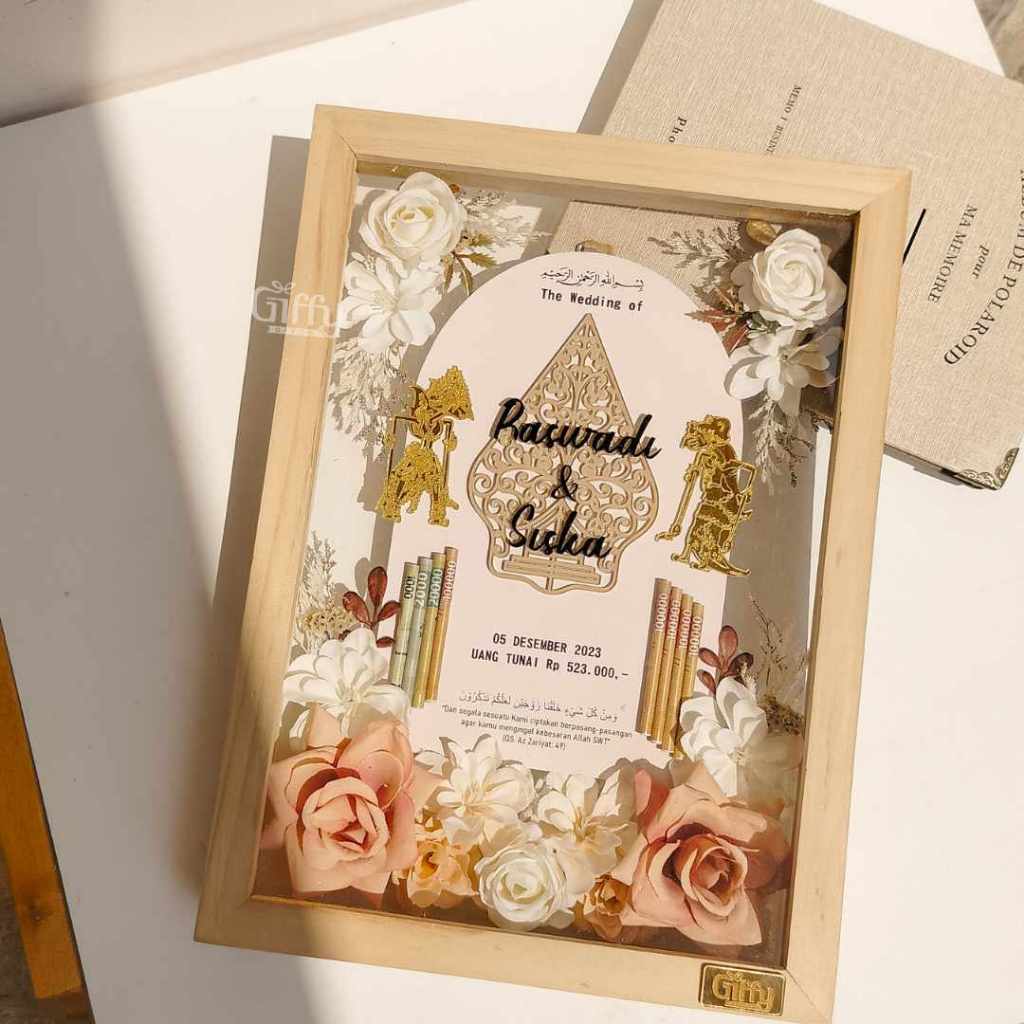 Jual CAKRA Bingkai Mahar Pernikahan Jawa / Mahar Minimalis / Frame ...