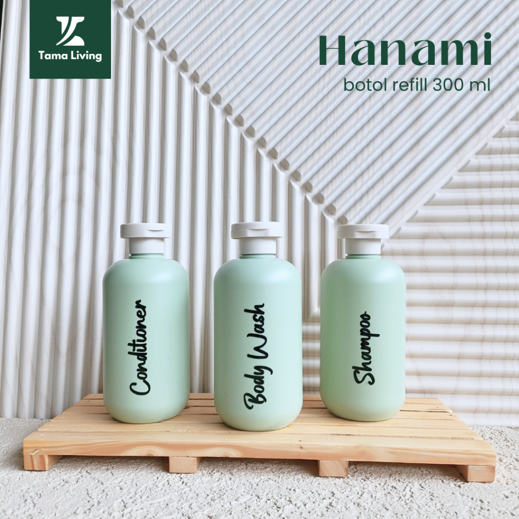 Jual TAMA LIVING Hanami 300 ml Label Hitam Botol Refill Sabun Shampoo ...