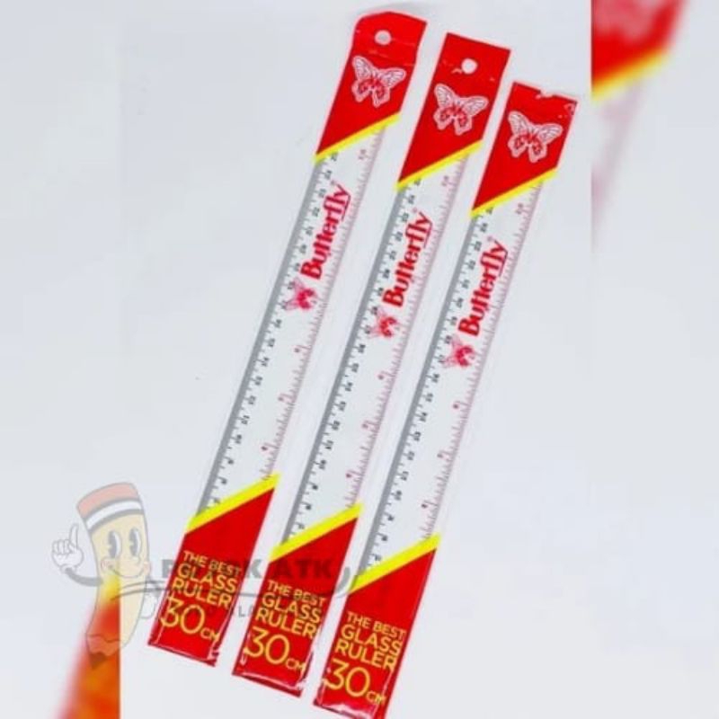Jual Penggaris Mika Butterfly Uk 30cm | Shopee Indonesia