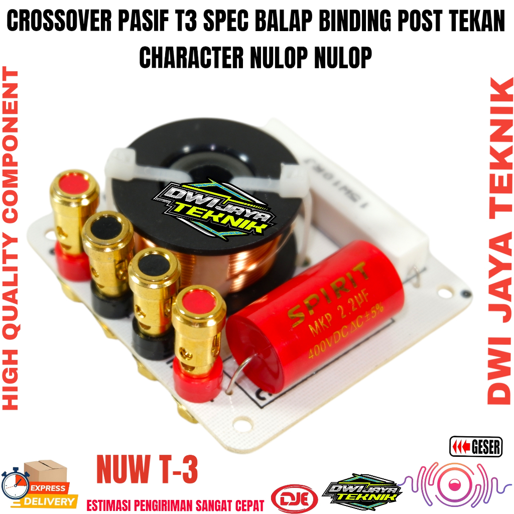 Jual Crossover Pasif T3 Spec Balap Binding Post Tekan Character NULOP ...