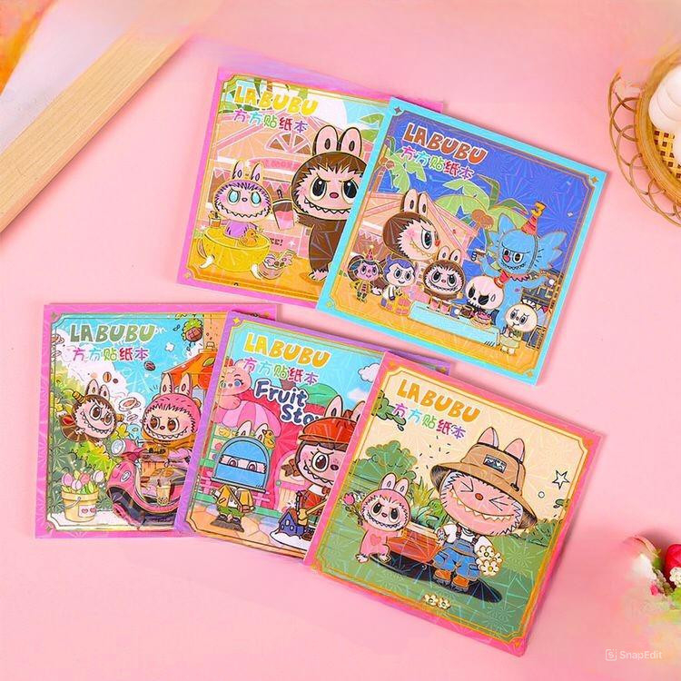Jual Labubu Square DIY Sticker Book Buku Stiker Lucu Murah Mainan Anak ...