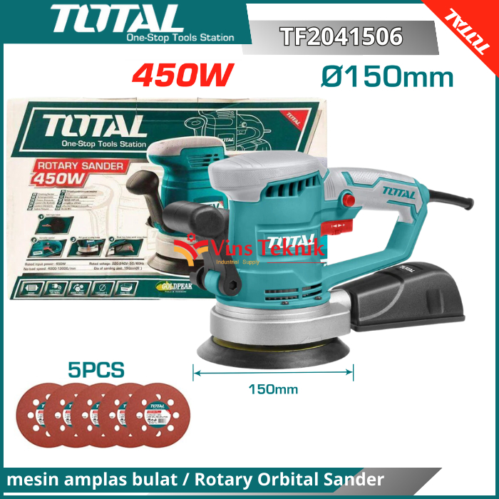 Jual mesin amplas bulat Rotary Orbital Sander TOTAL TF2041506 | Shopee ...