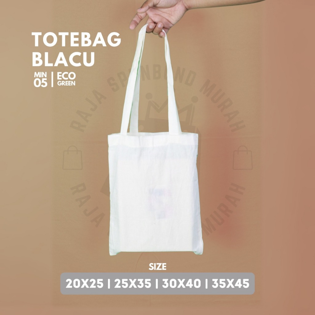 Jual Tas Goodiebag / Totebag Blacu Polos Ukuran 20x25, 25x35 & 30x40 ...