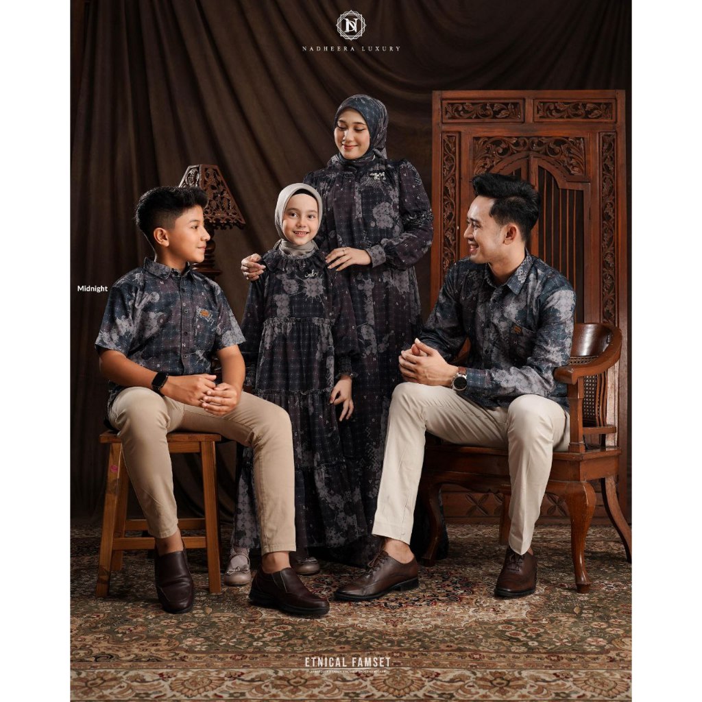 Jual SARIMBIT TERBARU 2025 // ETHNICAL FAMSET MIDNIGHT NADHEERA LUXURY ...