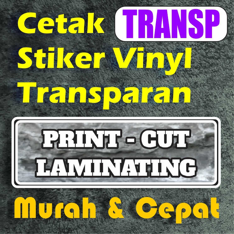 Jual Stiker vinyl TRANSPARAN cetak stiker A3+ kemasan label tag foto ...