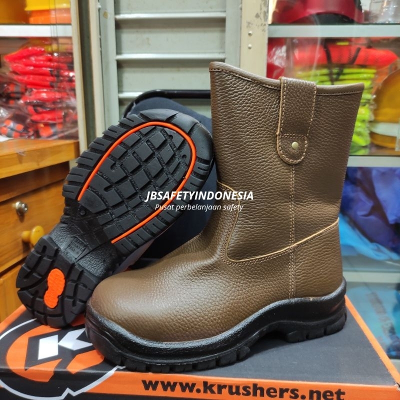 Jual SEPATU PROYEK SAFETY BOOTS KRUSHERS TEXAS BROWN ORIGINAL | Shopee ...