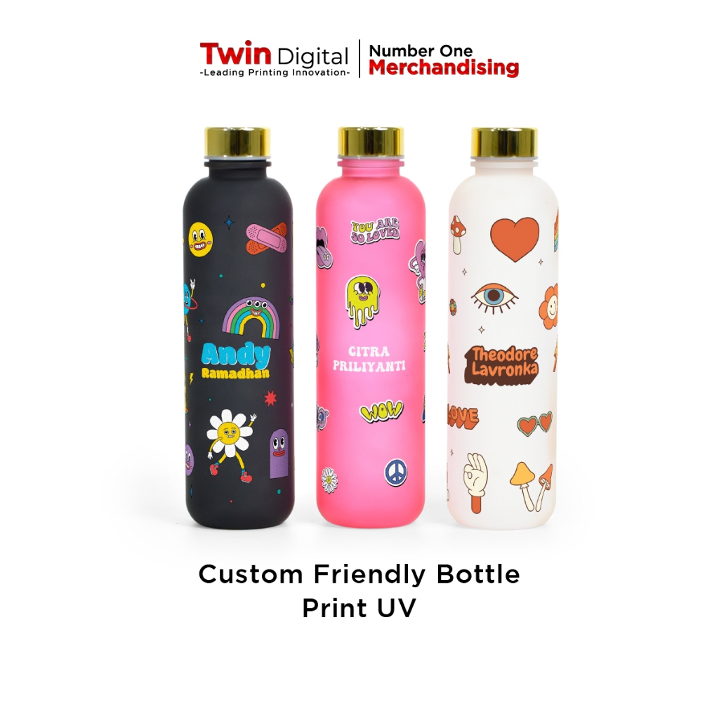 Jual Twindigital Custom Design Hadiah Botol Minum Friendly - Friendly Bottle Print UV | Shopee ...