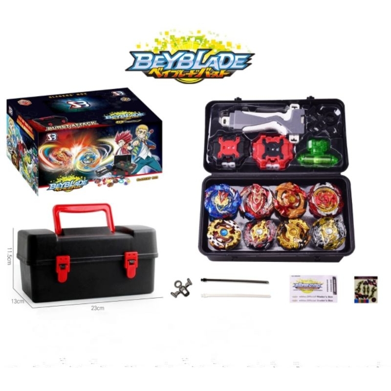 Jual mainan gangsing beyblade burst set portable box | Shopee Indonesia